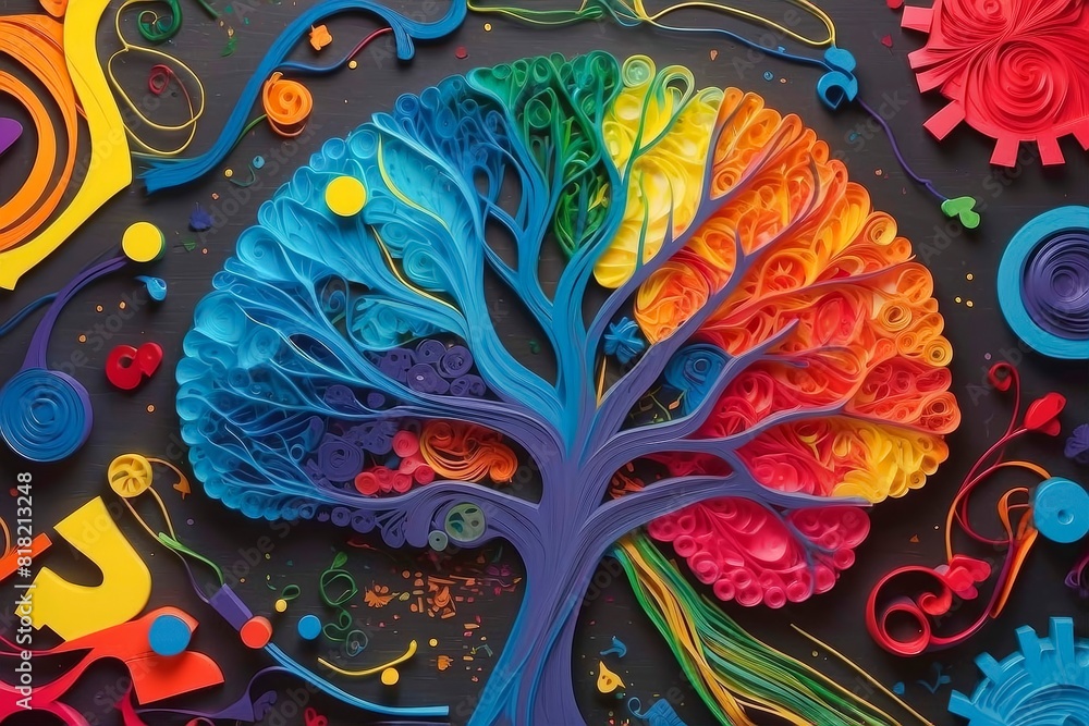 Autism spectrum disorder featuring mental health concept brain using ...