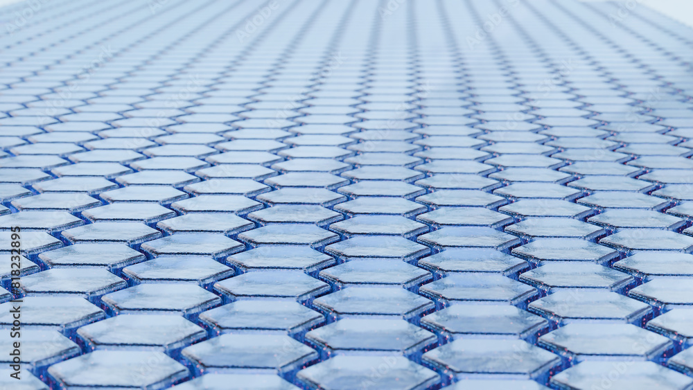 Abstract lotion Serum drop reduce wrinkled saggy skin cells, Hexagonal ...