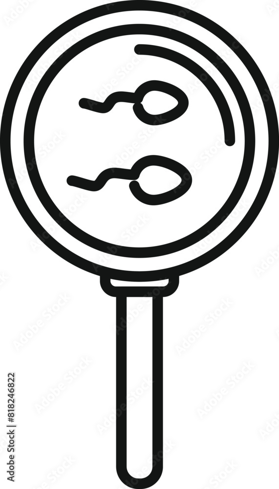 Sperm magnification concept icon for medical healthcare and ...