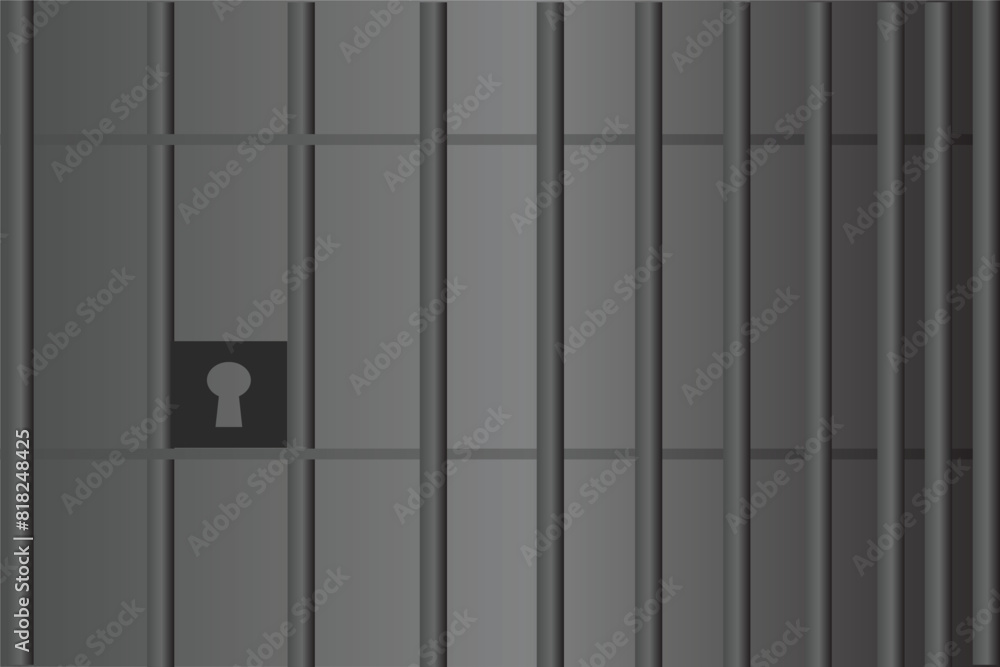 Prison bars isolated on transparent. Vector illustration. Way out to ...