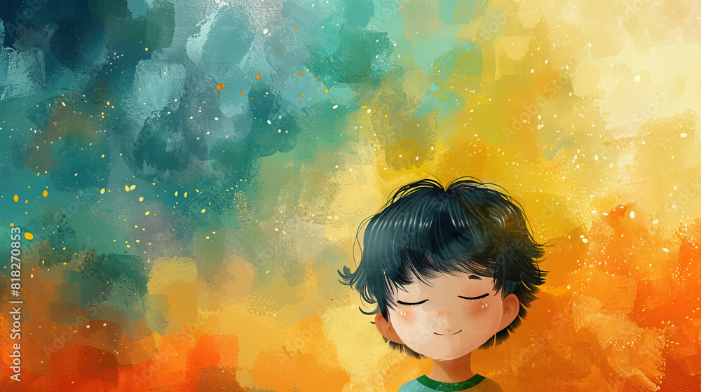 a child with autism , autism awareness , Can be used for banners ...