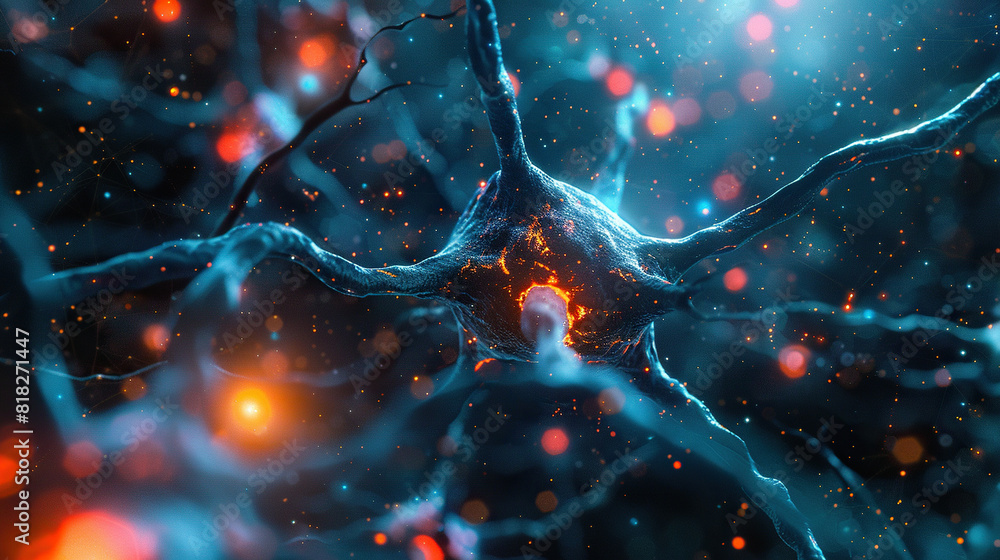 Illustrazione Stock brain concept , neuron structure Neurons cells ...