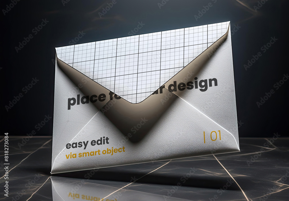 Envelope Stand Elegant Mockup 02 Generative Ai Stock Template | Adobe Stock
