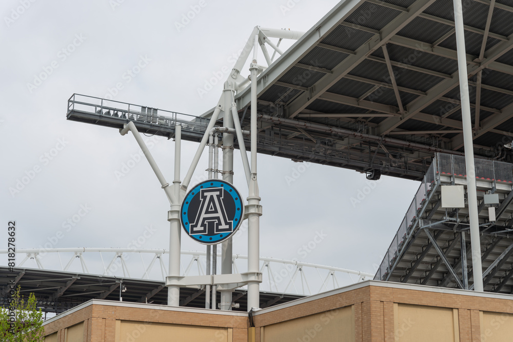 Toronto Argonauts logo sign at BMO Field, a pro sports stadium and ...