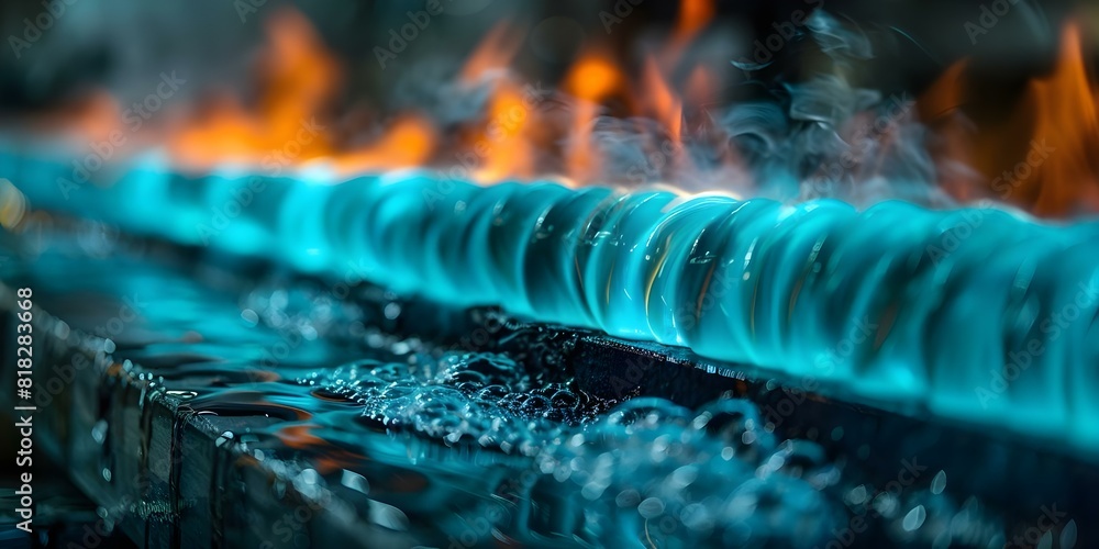 Steel Heat Treatment Process: Close-up Showing Color Changes Indicating ...