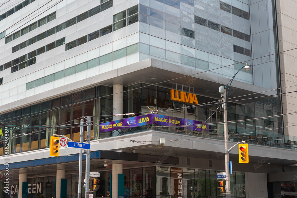exterior building and sign of Luma, a restaurant, located inside TIFF ...
