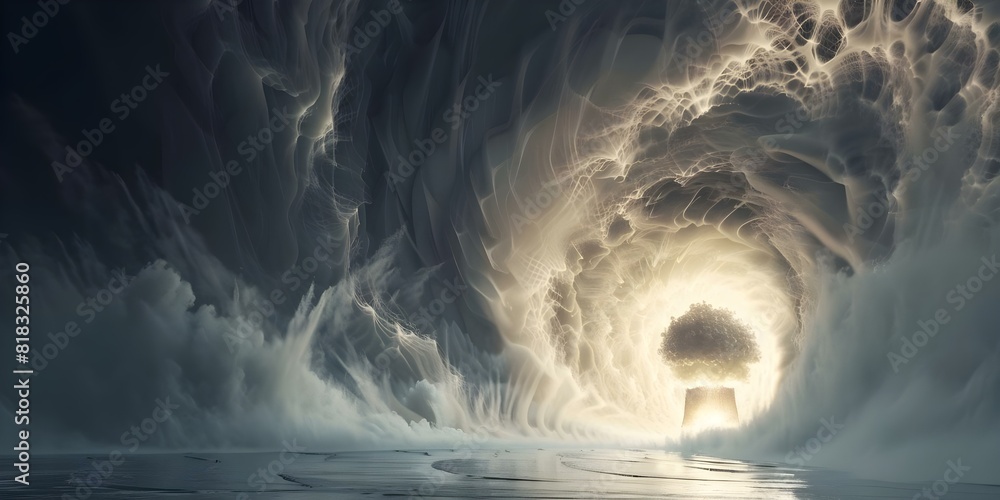 Nuclear Explosion: Shock Wave and Mushroom Cloud with Thermal Radiant ...