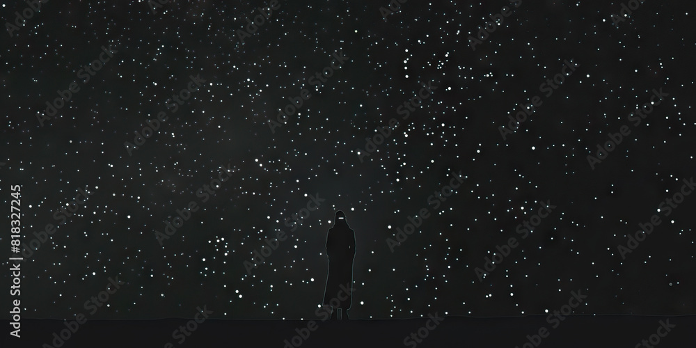 Midnight Black Defiance: Stand Your Ground - A single figure stands ...