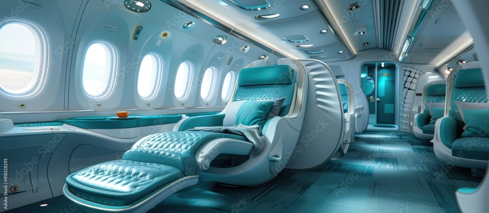 Exclusive VIP Airplane Seat with Futuristic Tech Interface for Luxury ...