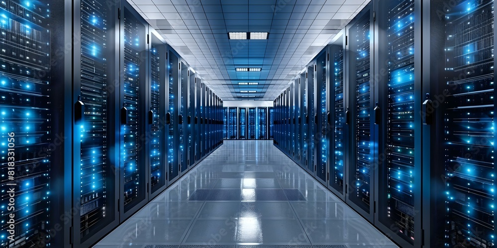 Exploring a Contemporary Server Room in a Data Center: Highlighting Web ...