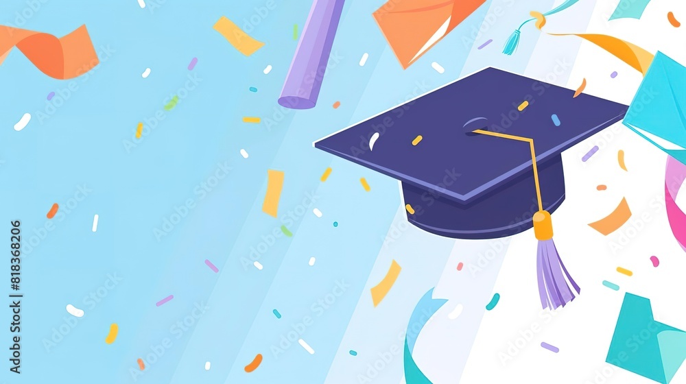 Create a modern and fun graduation invitation Stock Illustration ...