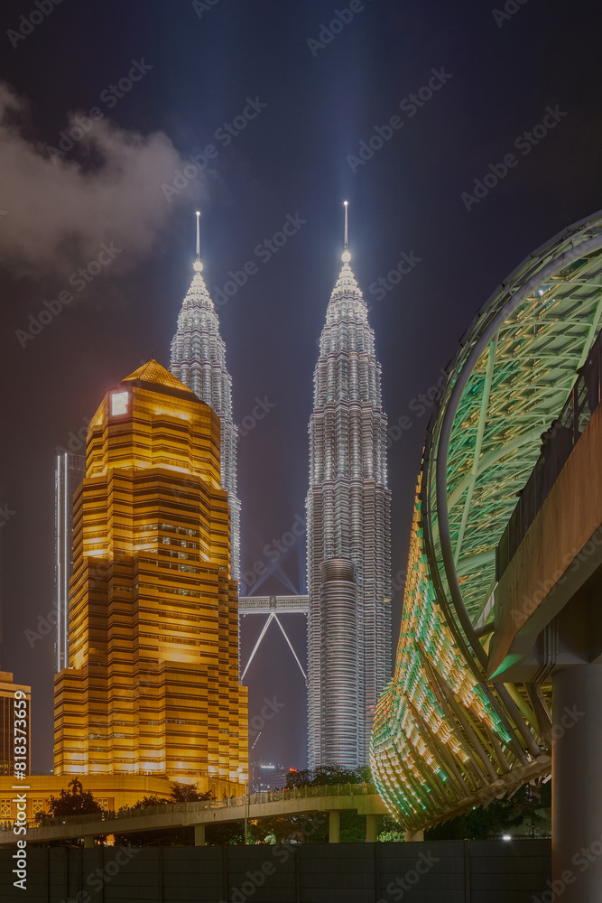 Saloma Link bridge in Kuala Lumpur, Malaysia is 69 meters combined ...