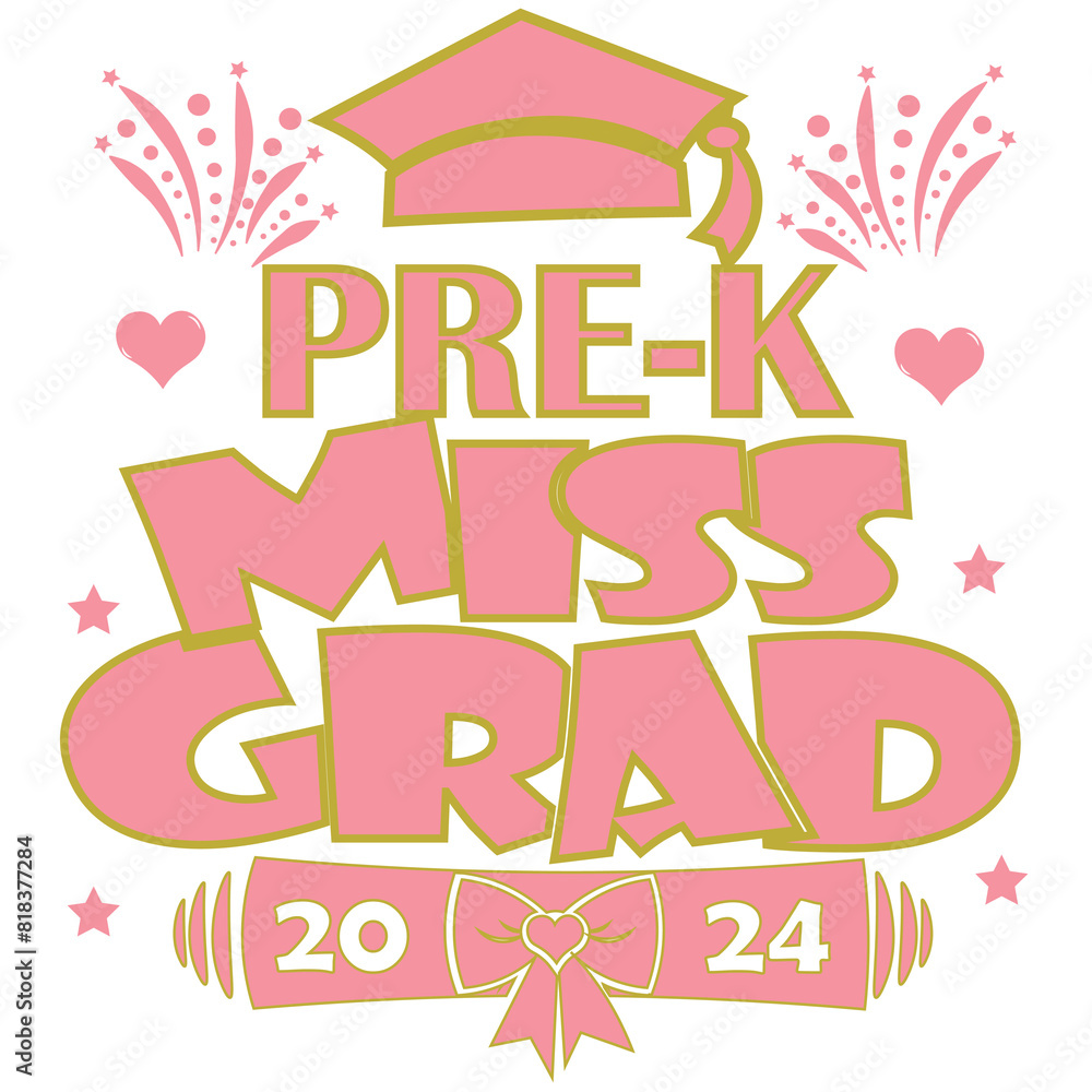 Miss Pre-K Grad Svg, Pre-K Graduation 2024, 2024 Pre-K Grad, Preschool ...