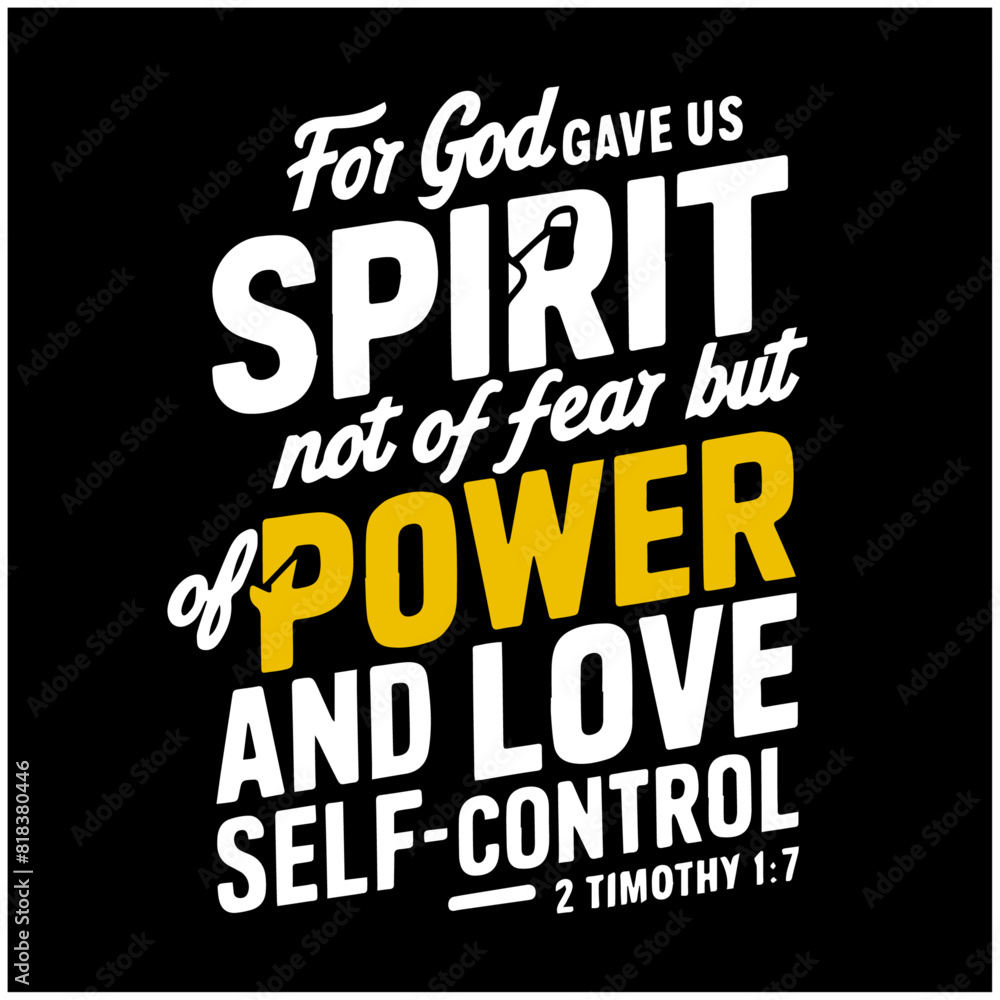 Bible verse Biblical background. Christian poster for god gave us ...