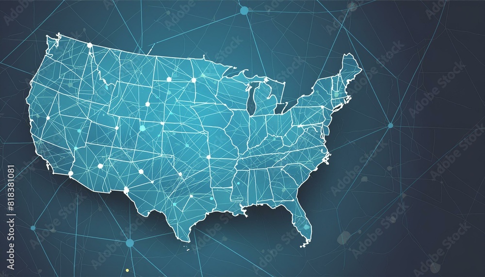 Connecting America: A Digital Map Showcasing North America's Network ...
