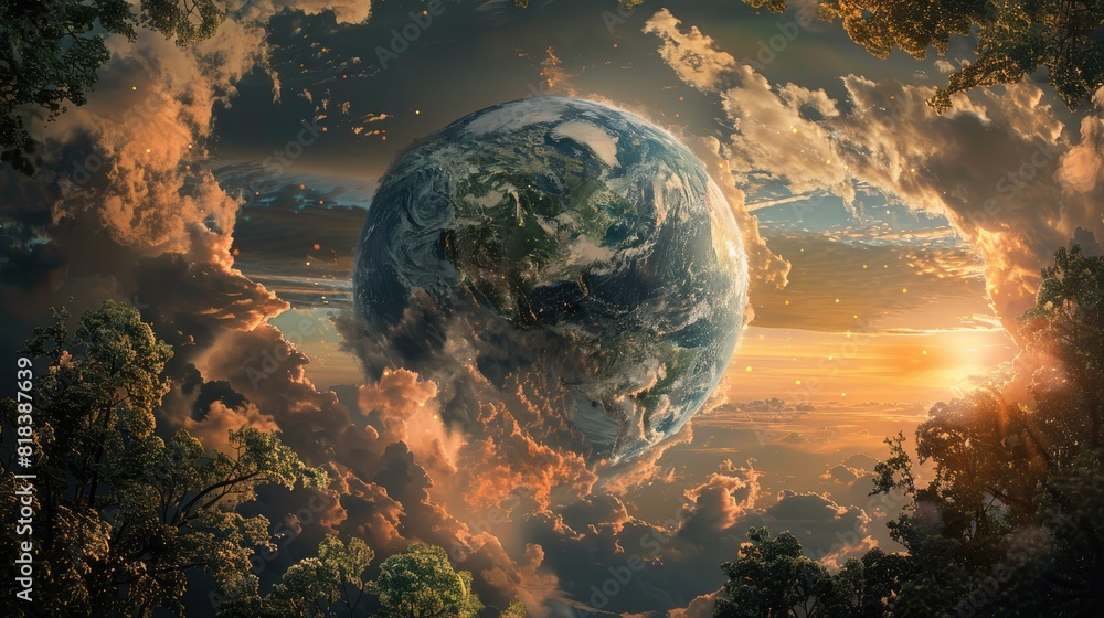 Global Harmony: Earth as a Symbol of Unity and Prosperity Stock ...