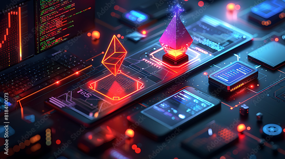 Design set of icon representing latest tech innovation including AI VR ...