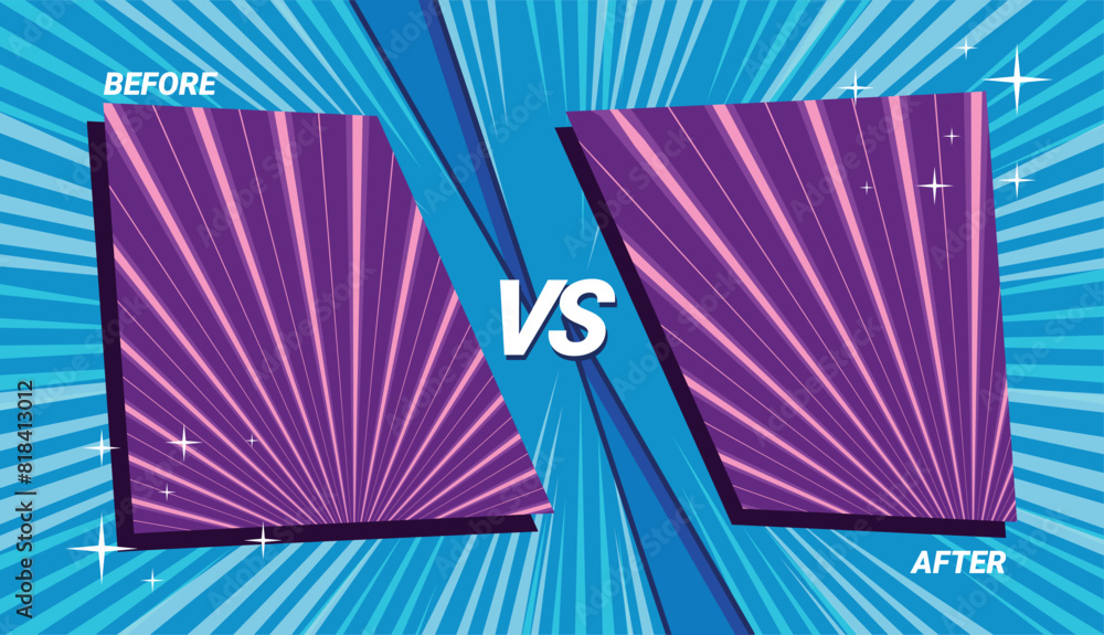 Background versus before and after, realistic scheme Stock Vector ...