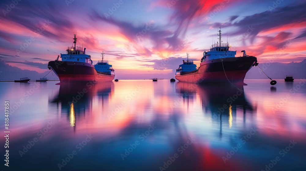 Containers being put on the ship by crane containers ship and ...