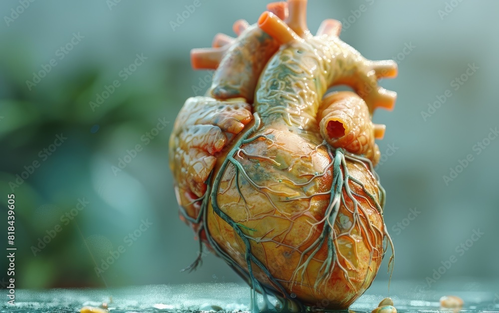 Visualizing a computer-generated representation of the human heart with ...