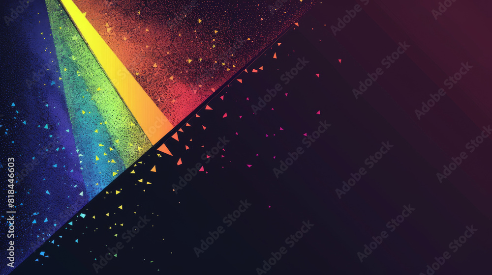 Banner featuring a tiny rainbow triangle icon in the corner Stock ...