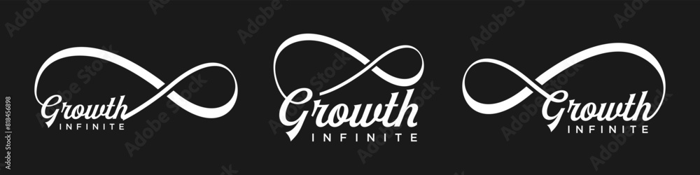 growth Infinity logo design, wordmark growth with Infinity icon ...