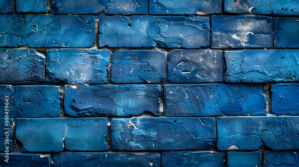 Blue brick wall background, texture of blue bricks, blue wall ...