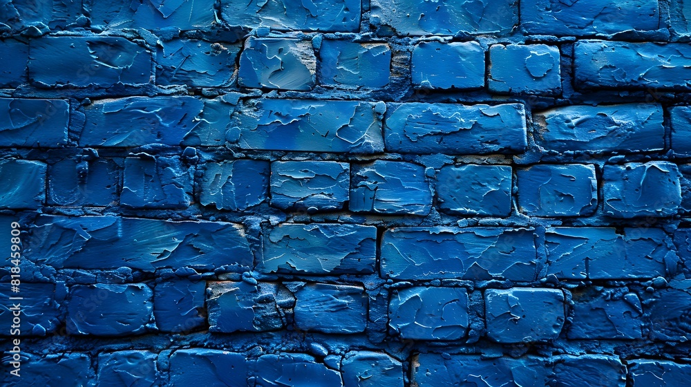 Blue brick wall background, texture of blue bricks, blue wall ...