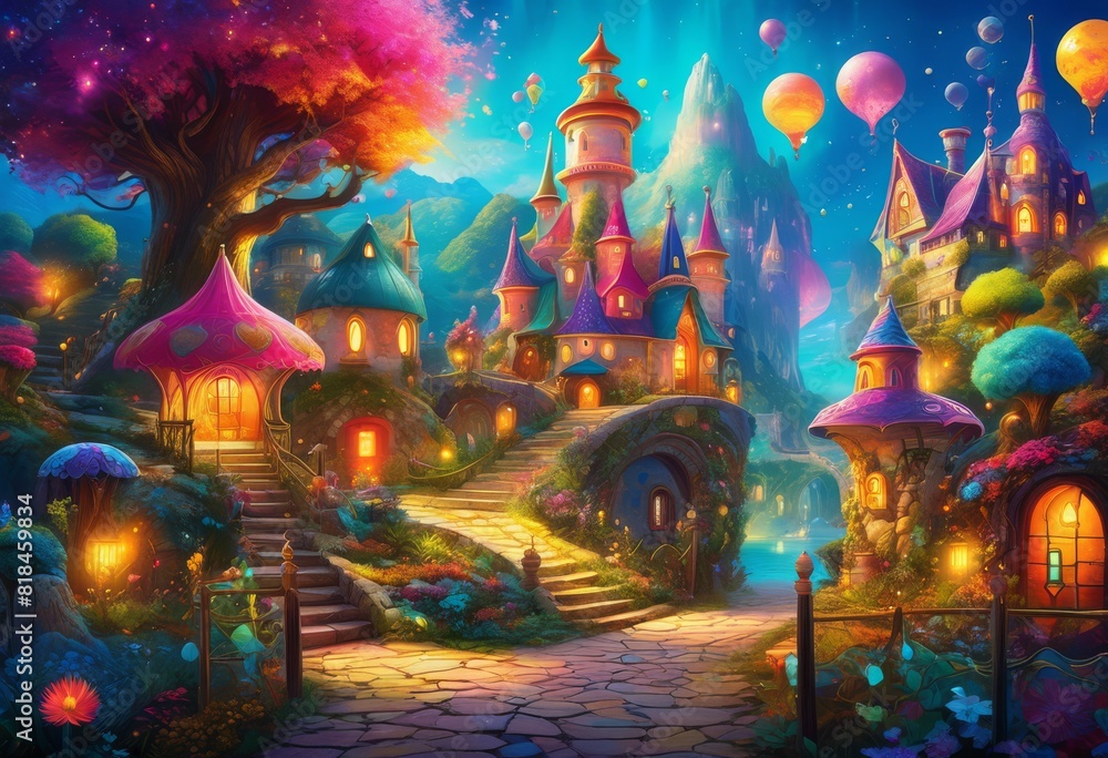 whimsical scenes featuring quirky characters imaginative settings ...