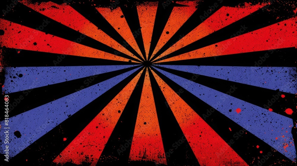 Circus sunburst in vintage vibes background and spiral retro rays, vintage poster sun burst ...