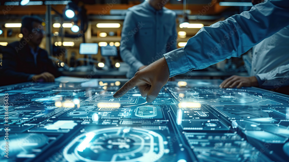 Research work people team design industry engine business laboratory ...