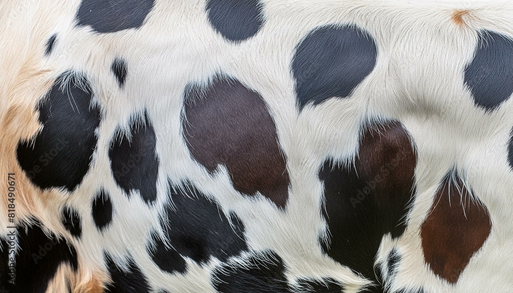 Seamless soft fluffy large mottled cow skin, dalmatian or calico cat ...