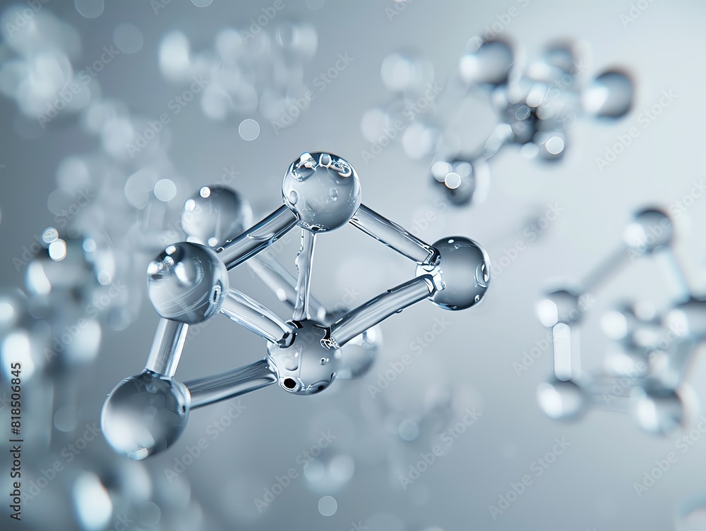 A detailed visualization of a methane molecule, showing the tetrahedral ...