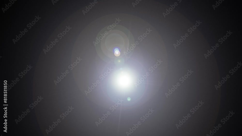 Abstract moving center glow beautiful optical flare shine light ray ...