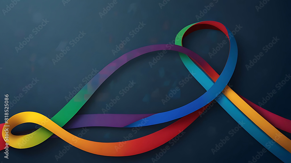 World Autism Awareness Day background with rainbow-colored infinity ...