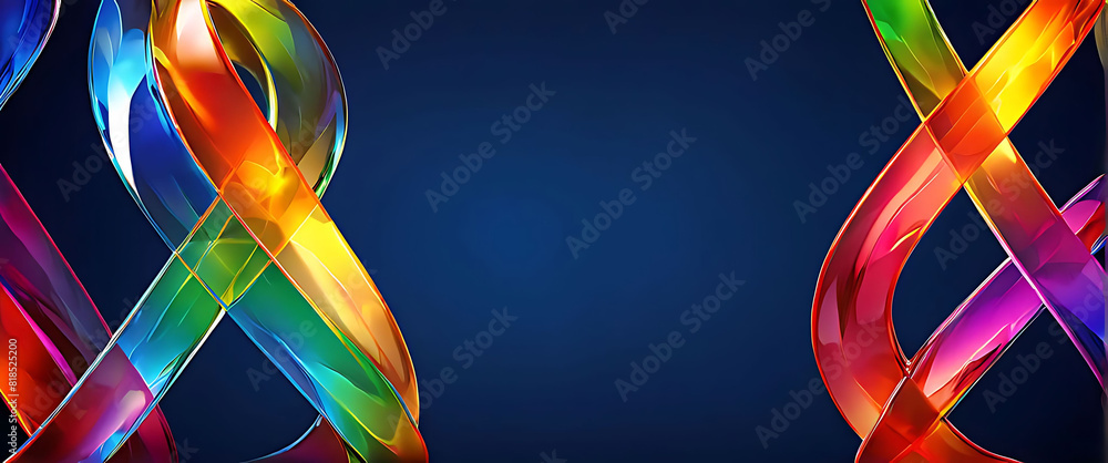 World Autism Awareness Day background with rainbow-colored infinity ...