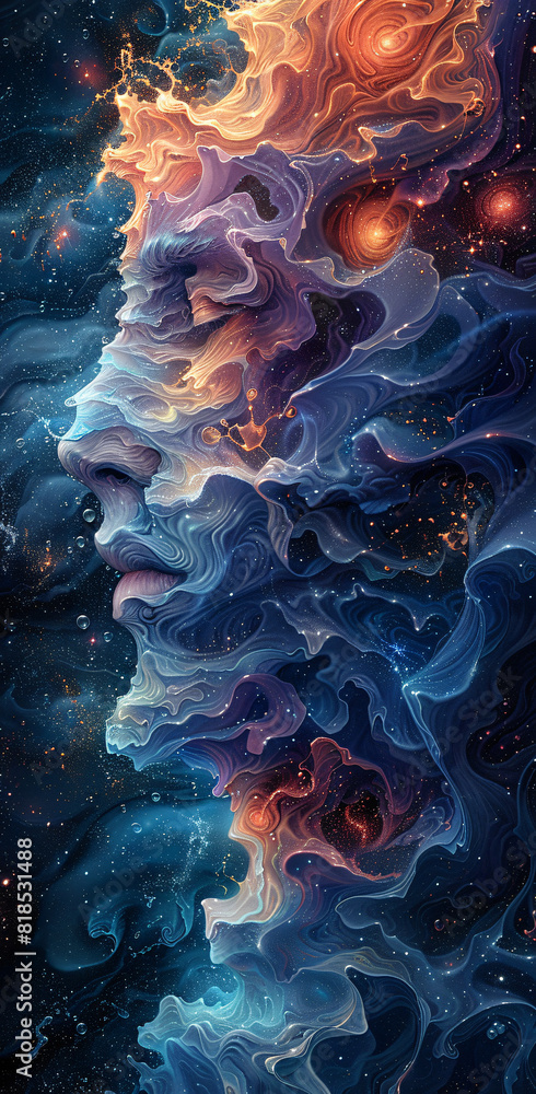 Blazing Waves: A mesmerizing blend of fire and water captured in a ...