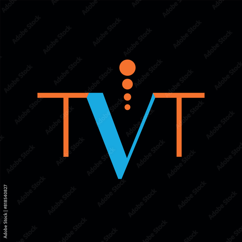 Simple TVT Logo Icon Design, Creative TV t v t Logo Letter Vector Image ...