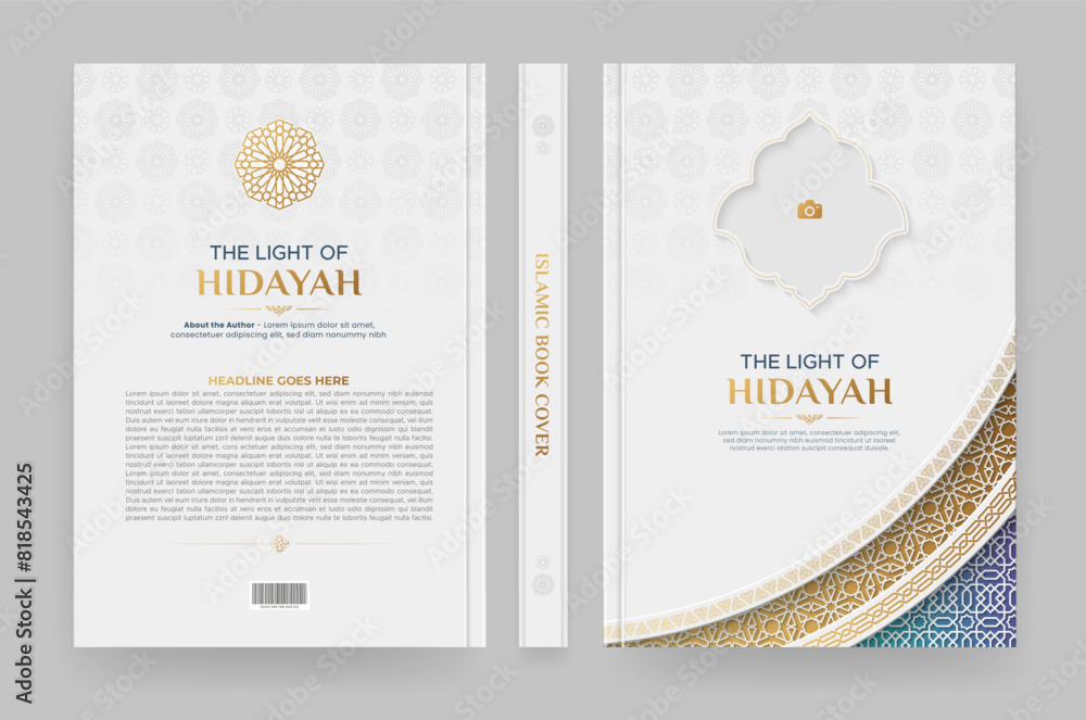 Póster Arabic Islamic style A4 size book cover design with Arabic ...