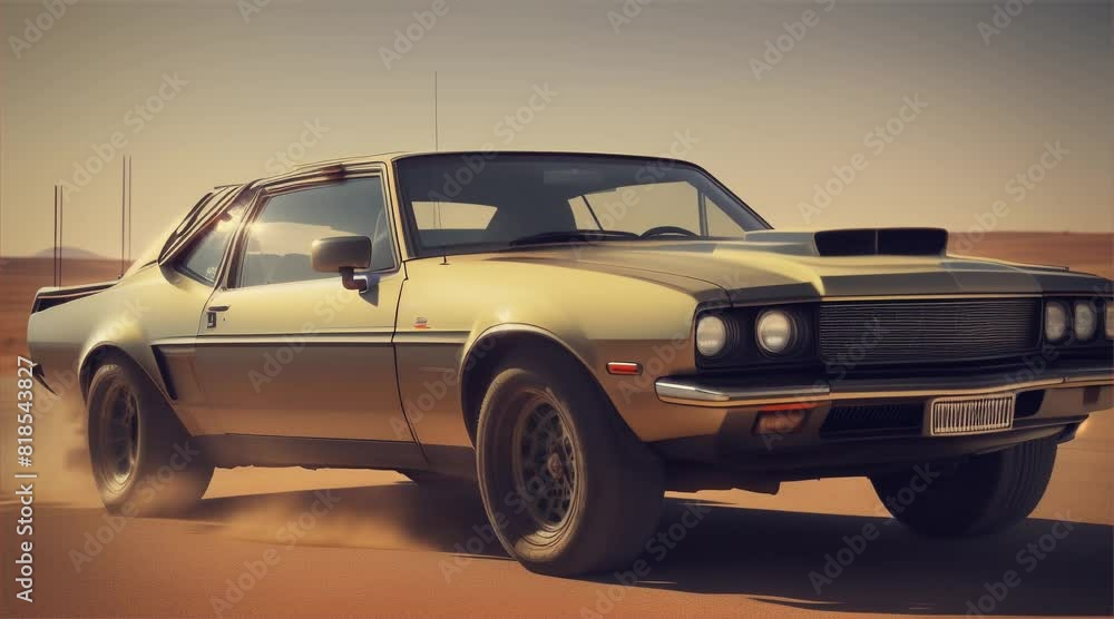 Vídeo do Stock: Car moving on dirt road with clouds of dust. Modern car ...