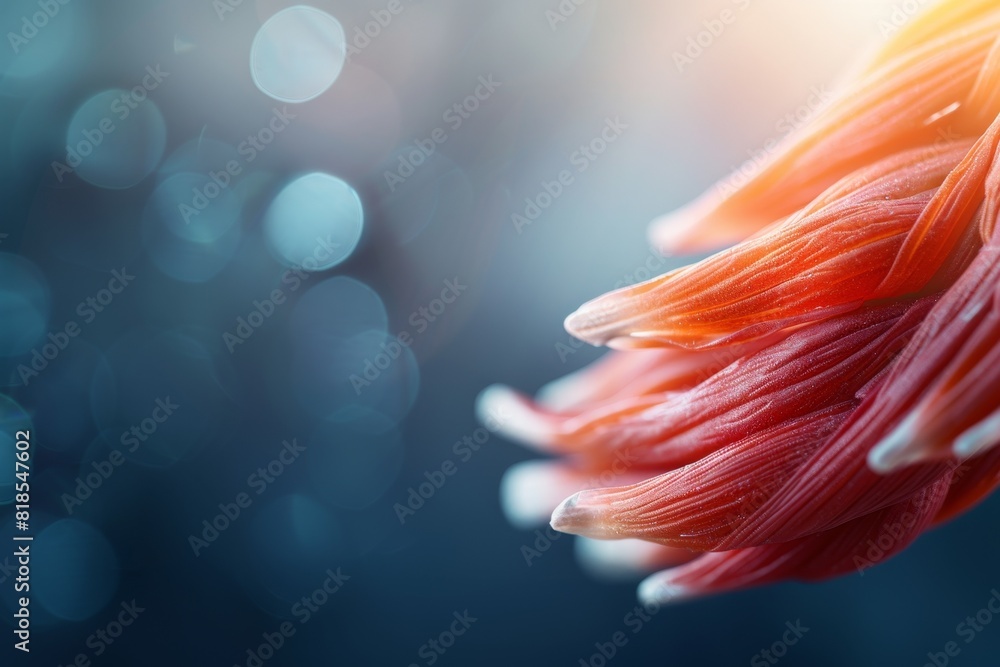 Clean and bright representation of muscle tissue with visible protein ...