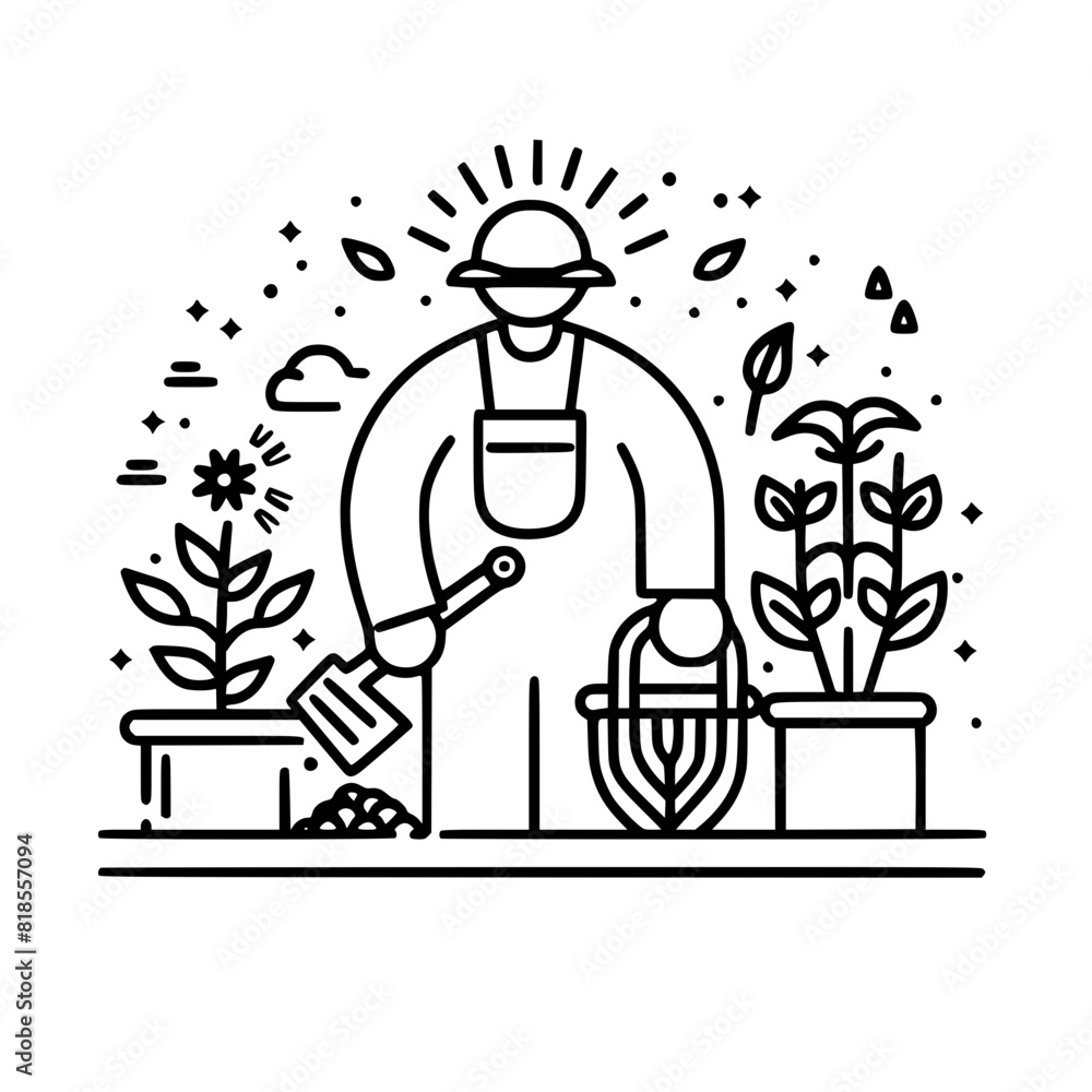 gardening icon, agriculture icon, tree icon, harvest icon, horticulture ...