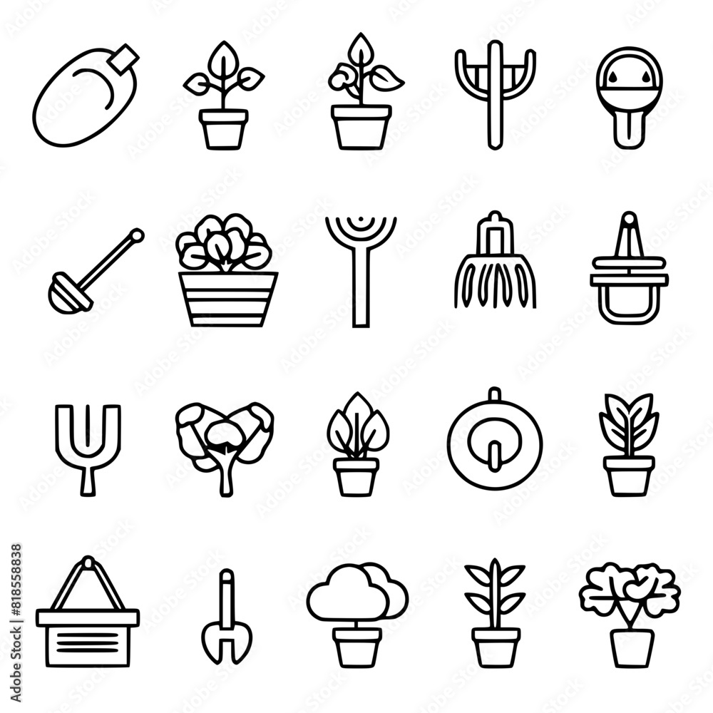 gardening icon, agriculture icon, tree icon, harvest icon, horticulture ...