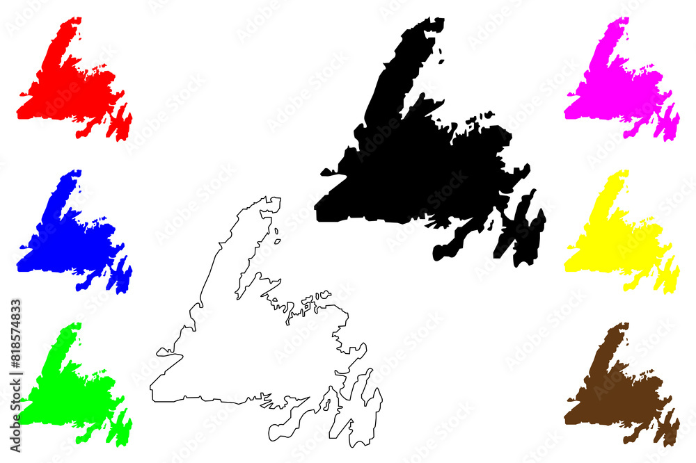 Newfoundland island (Canada, Newfoundland and Labrador Province, North ...