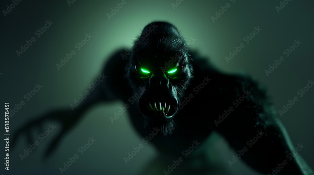 Fury Unleashed: Angry Black Yeti in 3D. Generative AI Stock ...