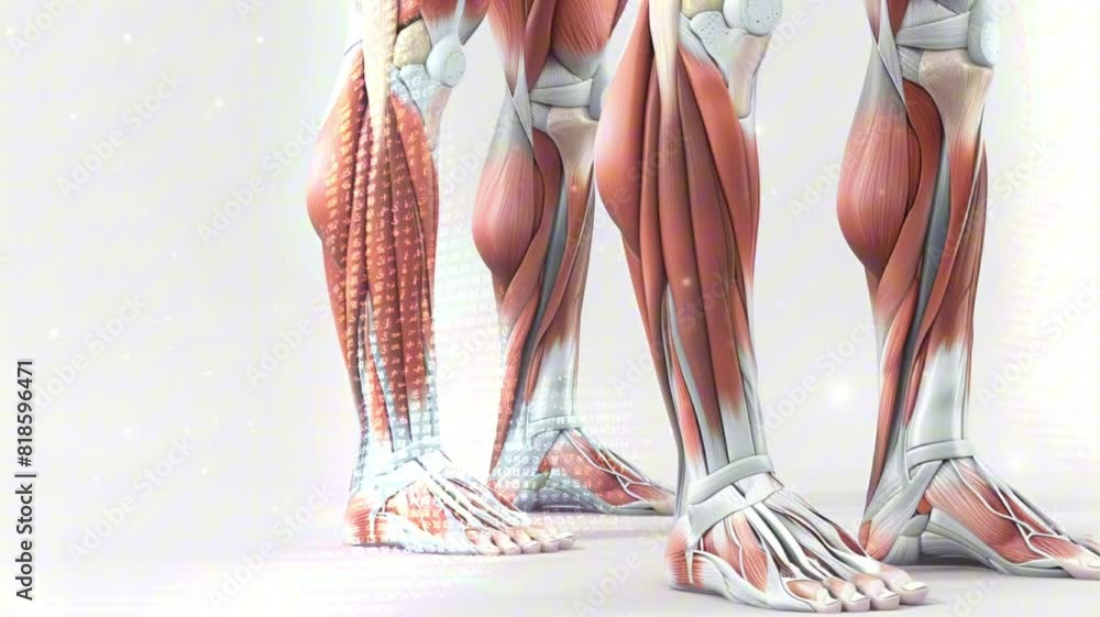 human body parts anatomy. 3d illustration of human leg anatomy Stock ...