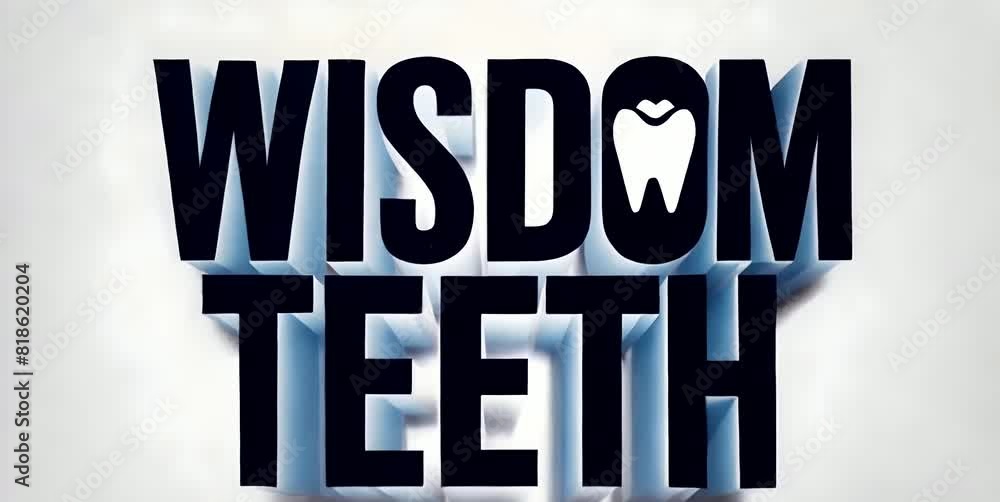 Wisdom Teeth Typography Art in 4K Animation - perfect for dental health ...