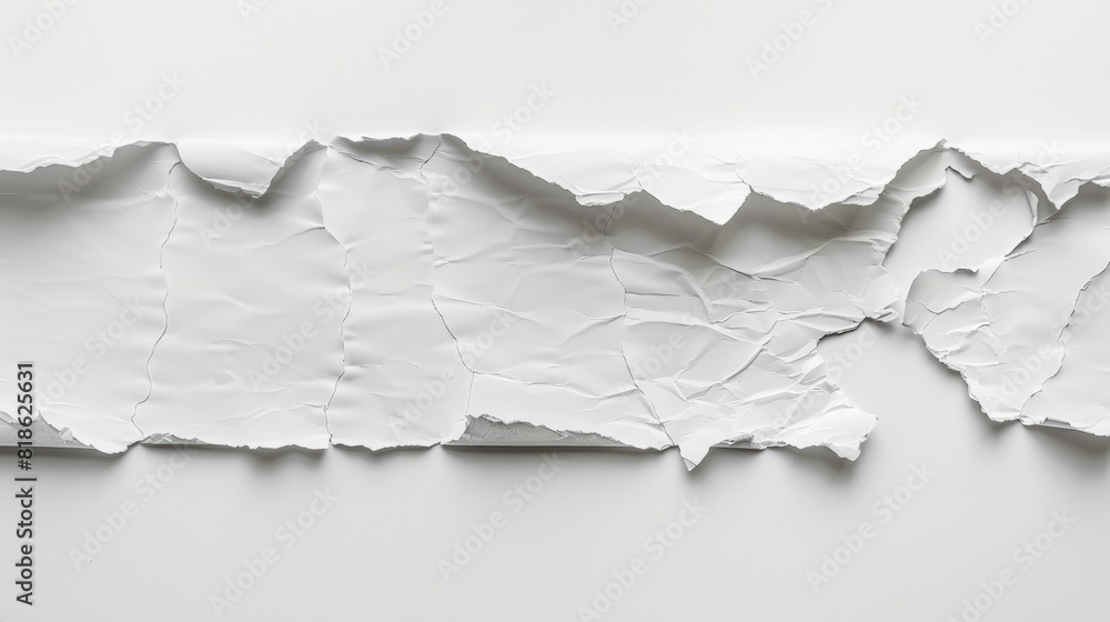 Ripped paper tear isolated on white background Generative AI Stock ...