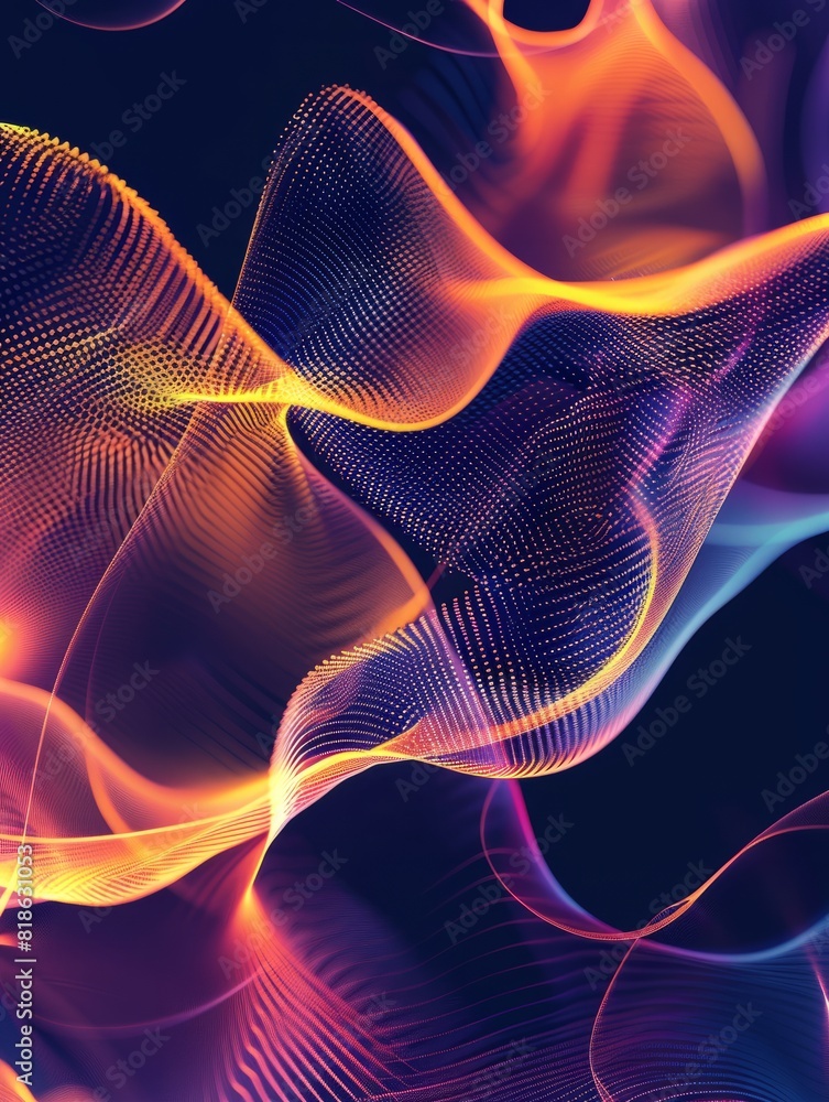 Abstract technology art Futuristic background energy wave shape lines ...