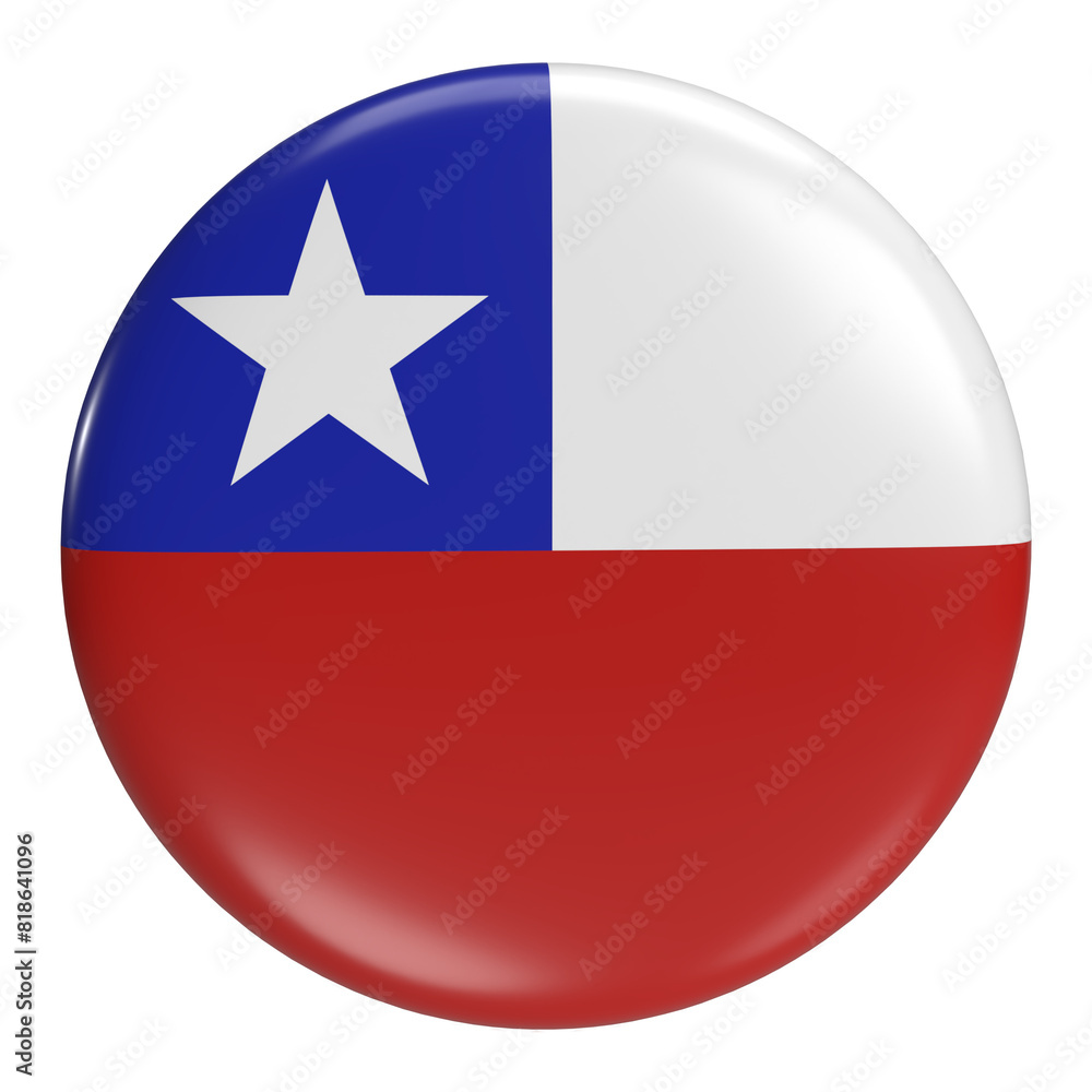 Chile round flag icon with transparent background Stock Illustration ...